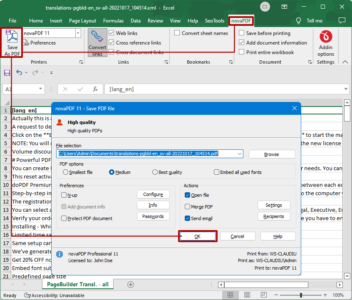 How-to: Print Excel to PDF with novaPDF